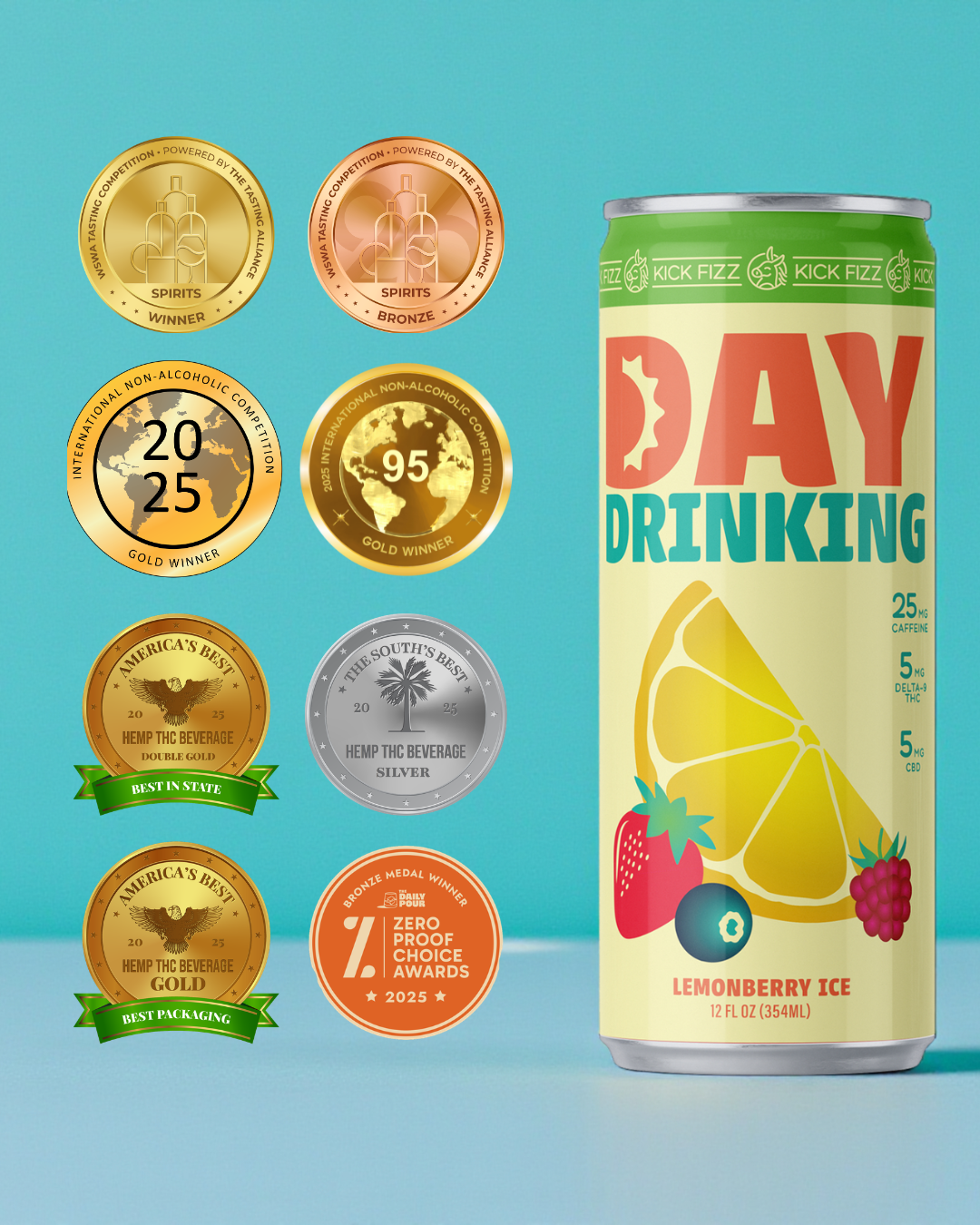 Kick Fizz: award winning, hemp infused sparkling beverages